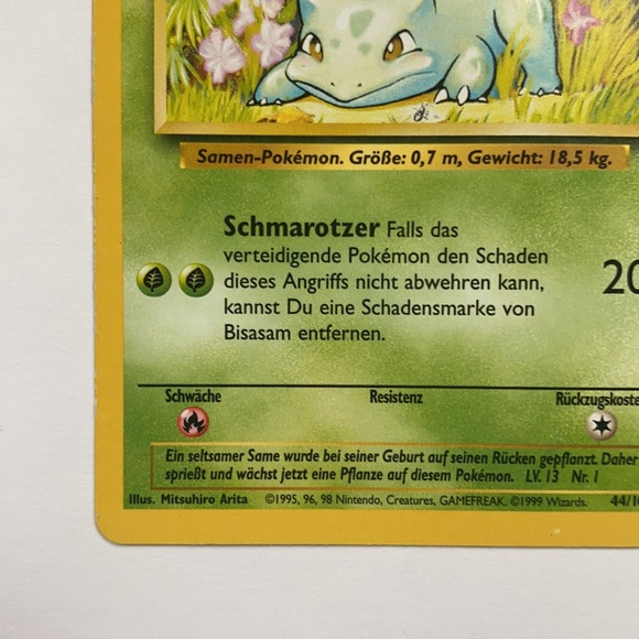 Pokemon | Toys | Pokmon Bulbasaur Vintage 995 German Bisasam ...